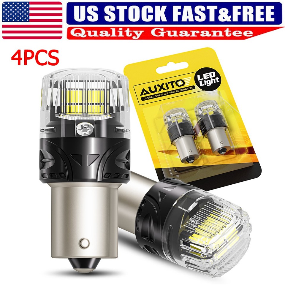 2400LM 6500K White 1156 7506 LED DRL Reverse Parking Lights Turn Signal ...