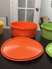 Vintage Tupperware Round Containers 10 Cup w/ Lids Set of 3 Green ...