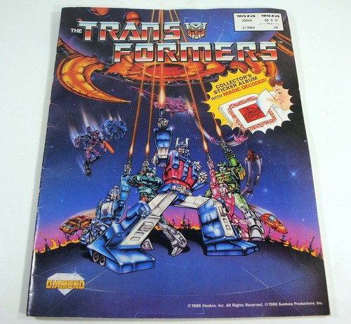 Transformers The Movie Collector's Sticker Album, Diamond 1986 Hasbro ...