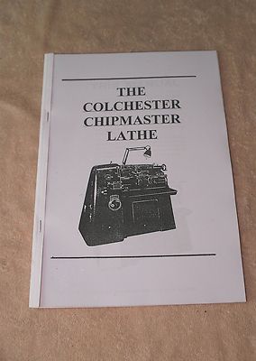 Colchester Chipmaster Lathe Manual (World Posting) | eBay UK