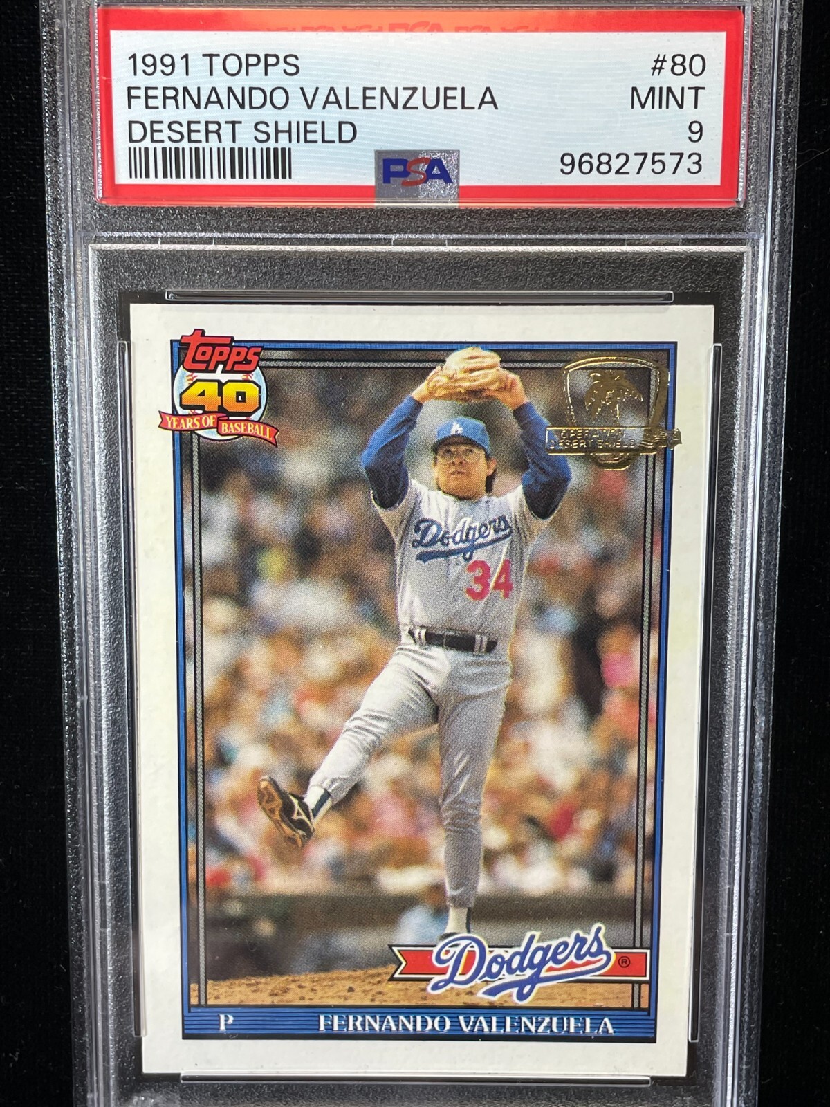 1991 TOPPS FERNANDO VALENZUELA #80 OPERATION DESERT SHIELD SPORTS CARD ...