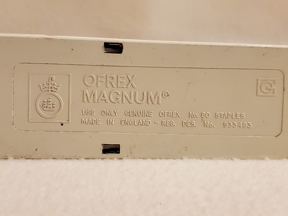 Ofrex Magnum Vintage Stapler, England No. 933483 ~ MCM Mid Century ...