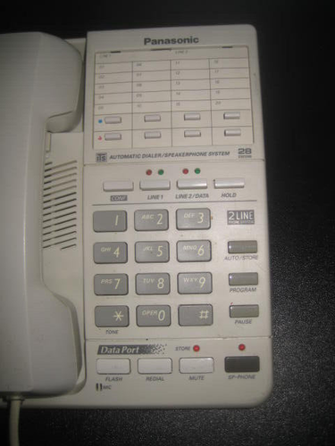 NEW PANASONIC PHONE 2 LINE & DATA Port KX-TS20-W SPEAKERPHONE HOLD ...