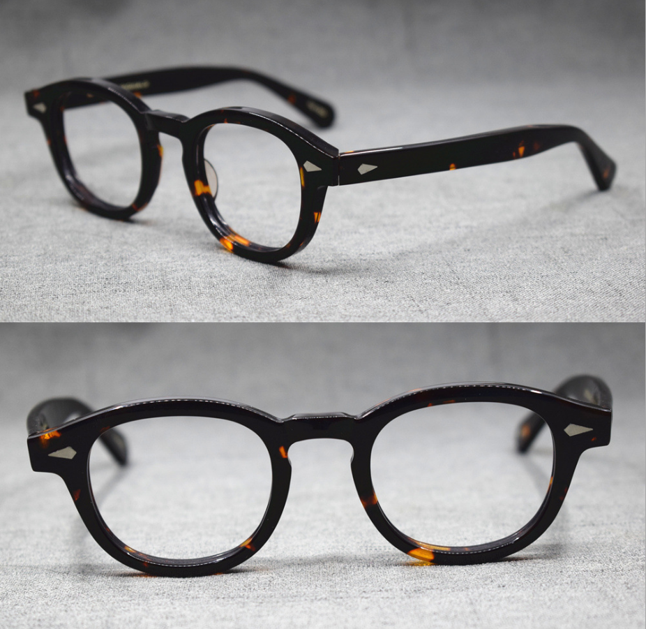 44/46/49mm Brand Design Acetate Eyeglass Frames Full Rim Glasses Johnny ...