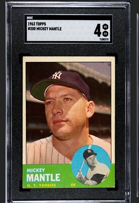 1963 Topps - #200 Mickey Mantle | eBay
