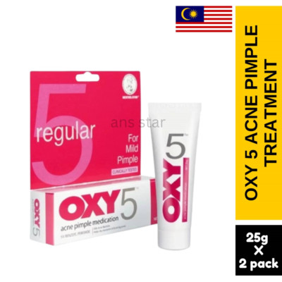 Oxy 5 Acne Pimple Treatment (25g) Regular For Mild Pimple X 2 (pack of ...