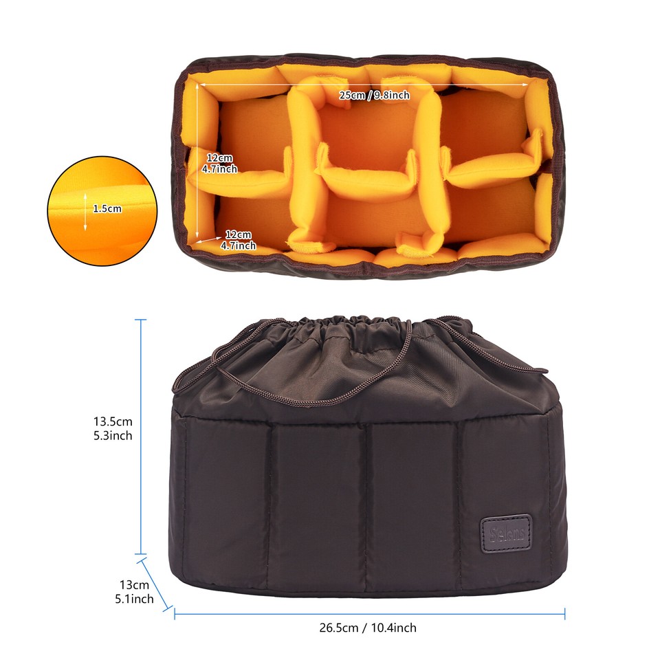 Camera Lens Flash Insert Bag Backpack Case Waterproof for Canon Nikon ...