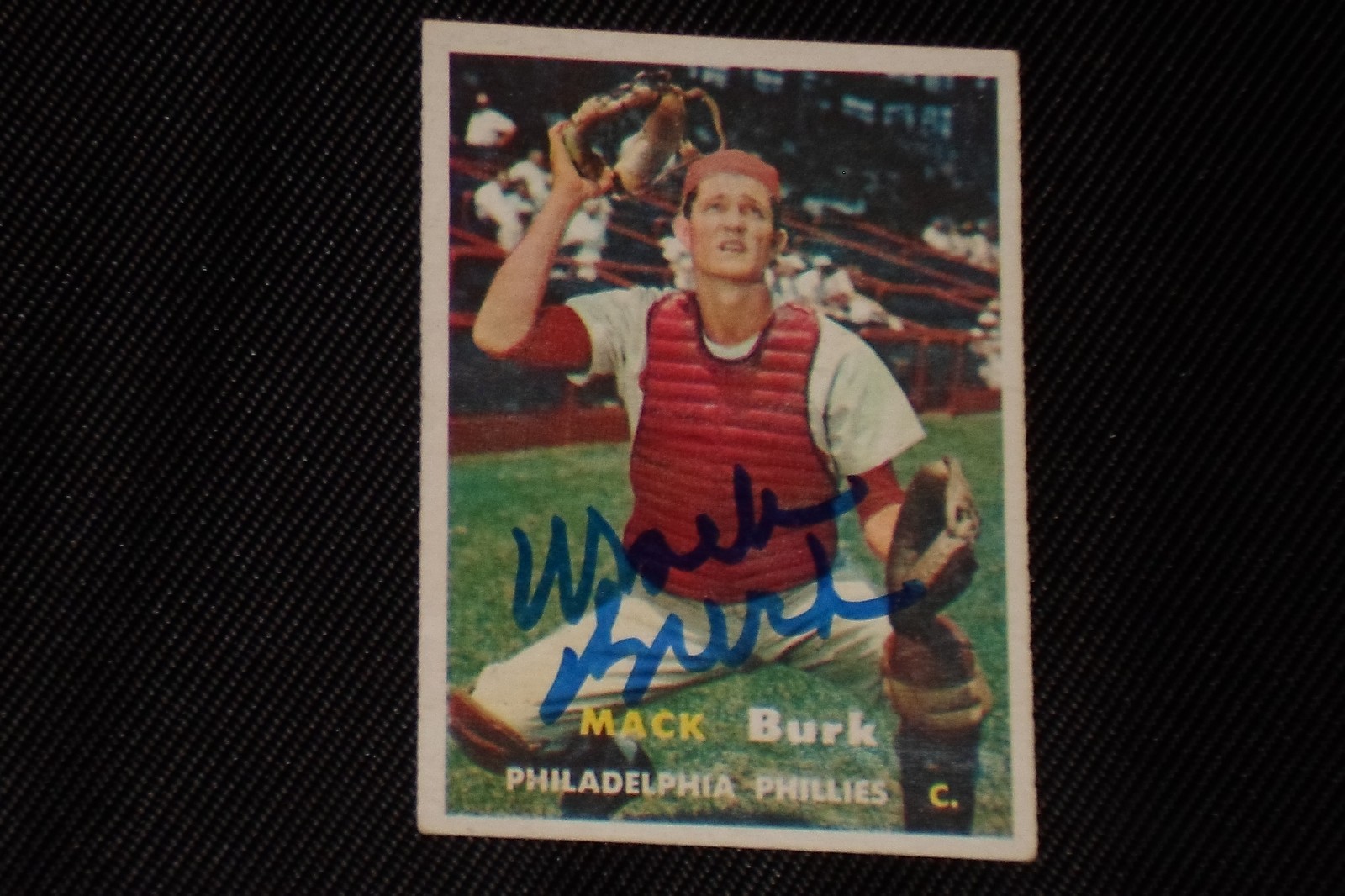 MACK BURK 1957 TOPPS SIGNED AUTOGRAPHED CARD #91 PHILLIES | eBay