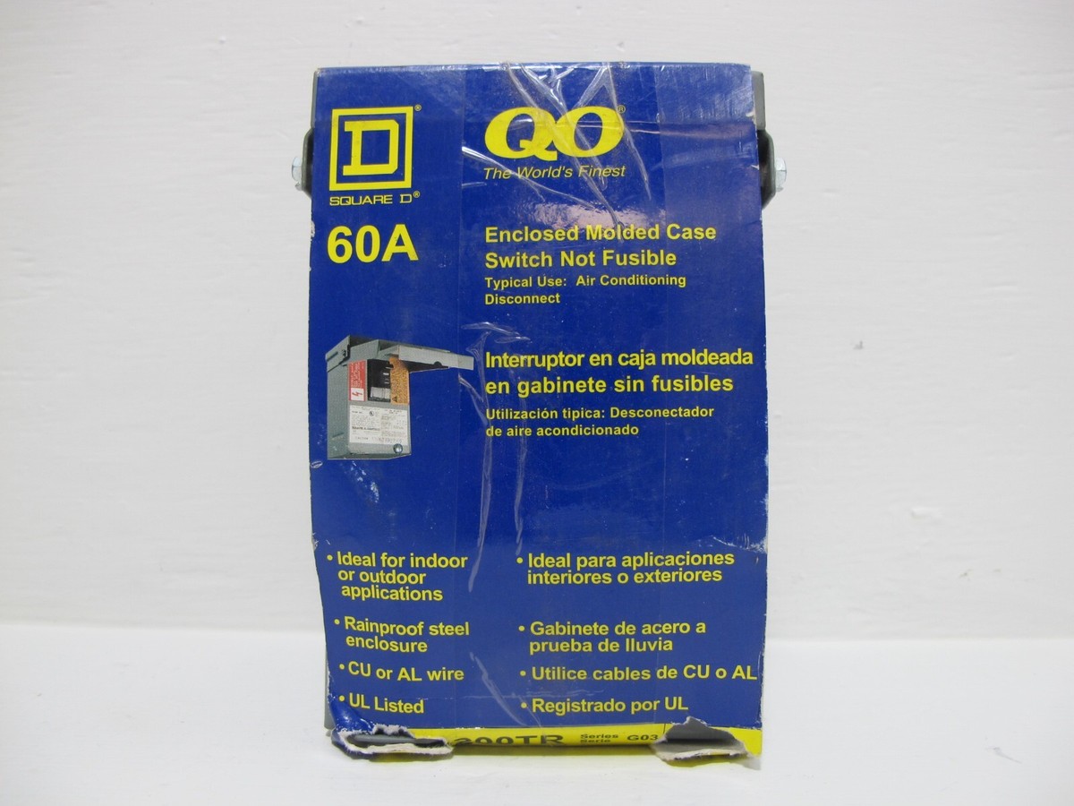 QO200 Breaker QO200TR 240VAC 60A Air Conditioner Disconnect Switch ...