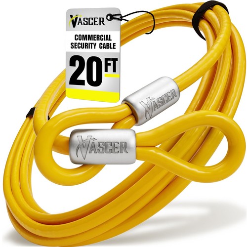 20FT Commercial Security Cable with Loop Galvanized Braided Steel ...