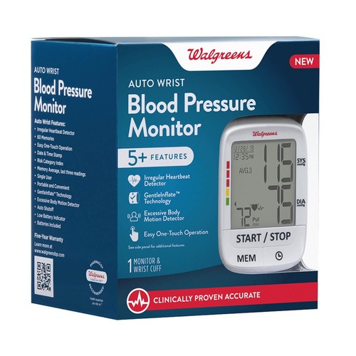 Walgreens Auto Wrist Blood Pressure Monitor Model WGNBPW 200 899781 NEW walgreens-auto-wrist-blood-pressure-monitor-model-wgnbpw-200-899781-new