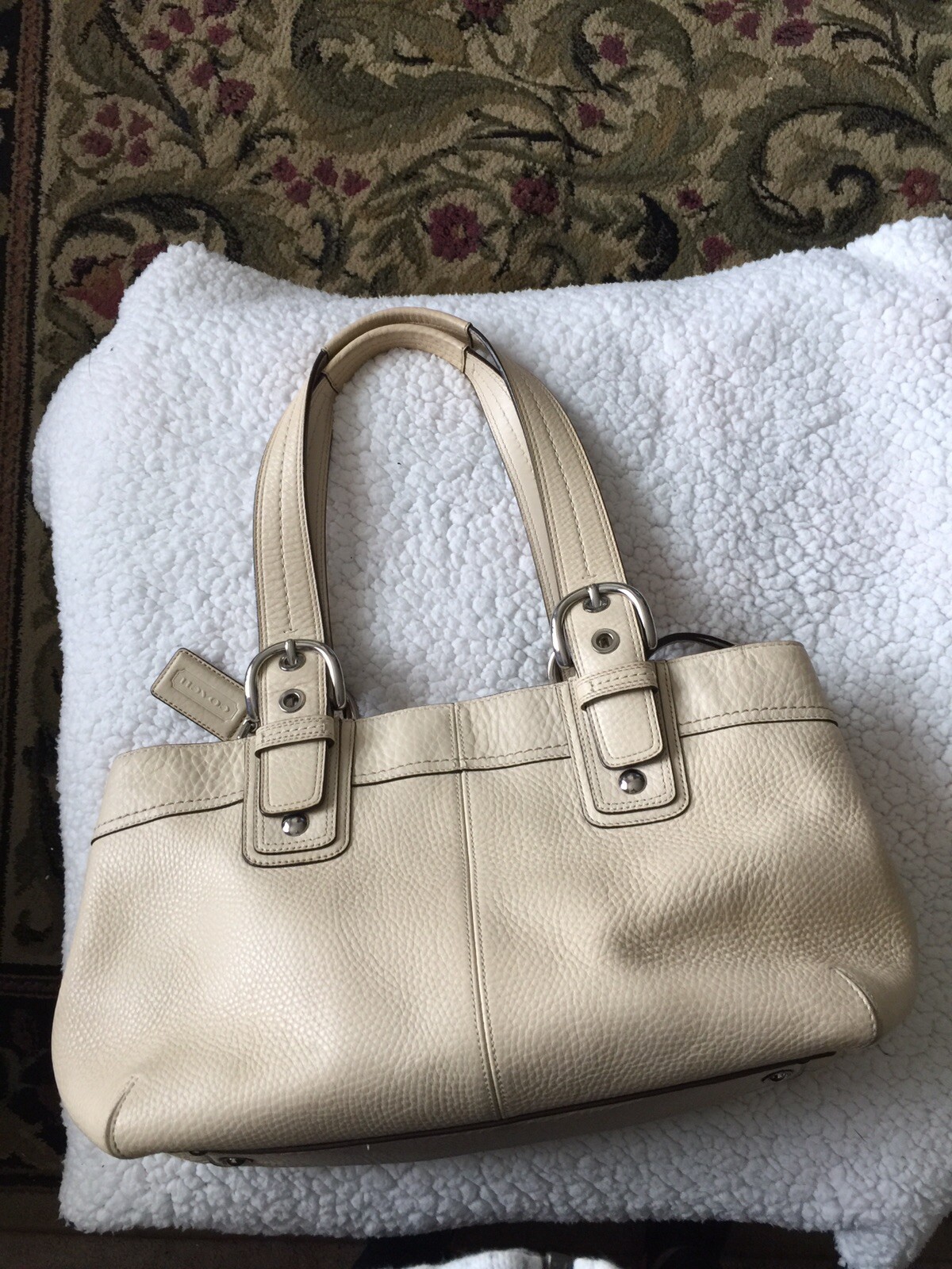 Coach Ivory Leather Tote Hand/Shoulder Bag - Gem