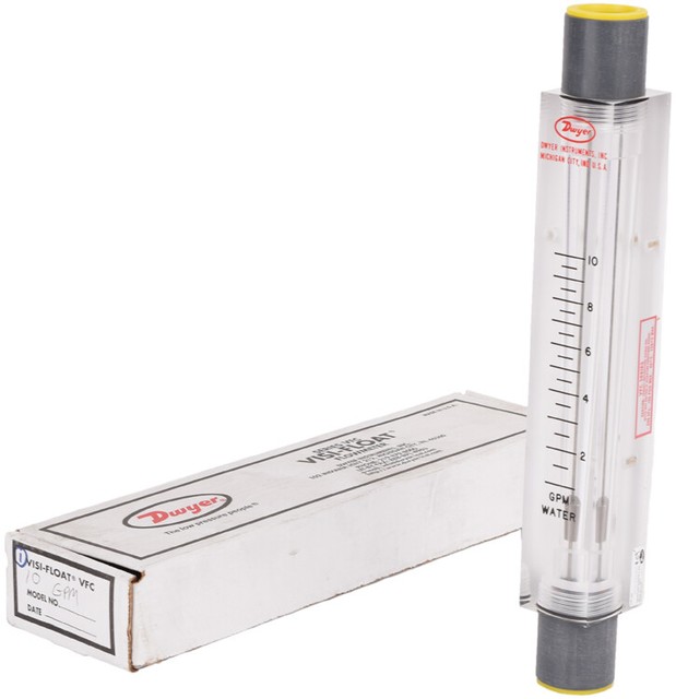 Dwyer Instruments VFC-142-EC Visi-Float 0-10 Meter GPM Water Flowmeter ...