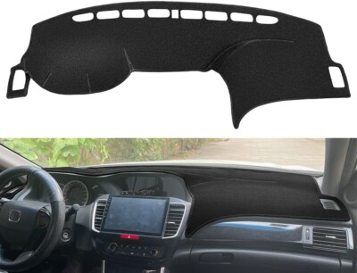 Black Dashboard Protector Mat Cover Non-Slip Anti-UV/Glare Fits 13-17 ...