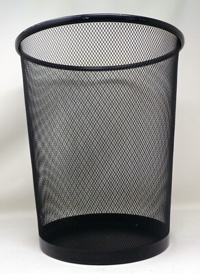 SEVILLE 14" Black Metal Mesh Waste Basket | eBay