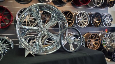 24" Intro Gallop Polished WHEELS STAGGERED 24X9, 24X12 RIMS 5x4.5 Chevy ...