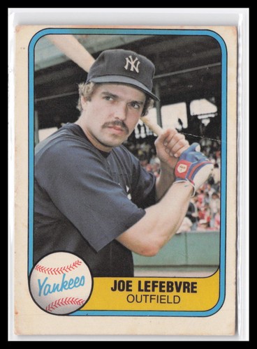 Joe Lefebvre Rookie #103 1981 Fleer New York Yankees | eBay