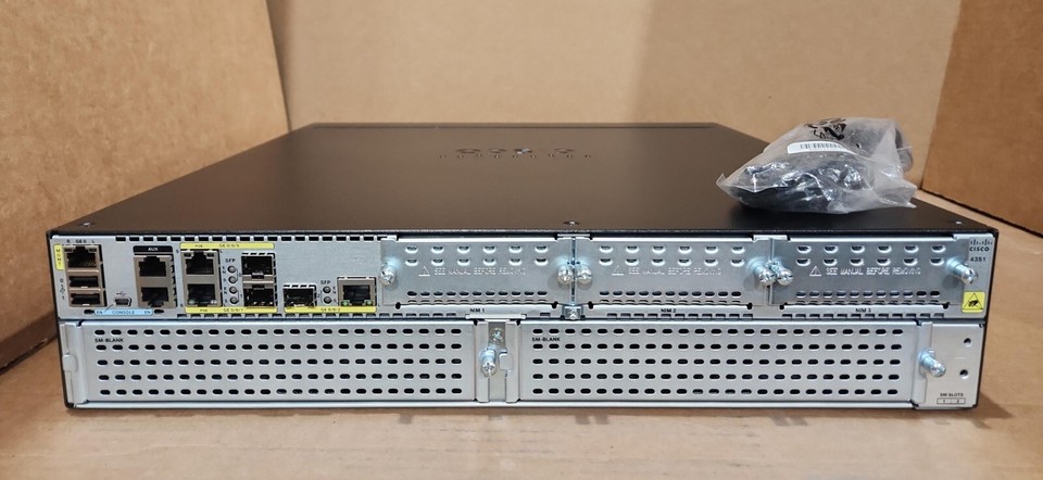 Cisco ISR4351-SEC/K9 GbE Integrated Service Router Security Bundle No ...