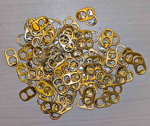 100 "Gold" Aluminum Pull Tabs, Pop, Coke, Beer, Soda, Can Arts and ...