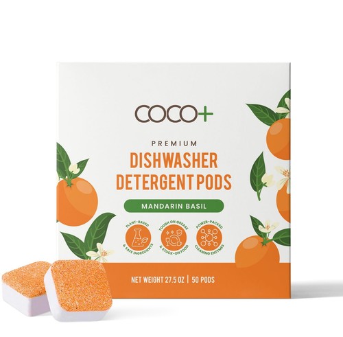 COCO+ Premium Dishwasher Detergent Pods - Plant-based with nano ...