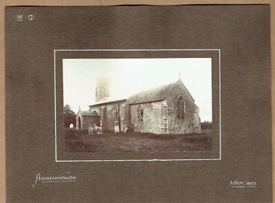 Ashmanhaugh church, Norfolk. Original 1903 photograph | eBay UK