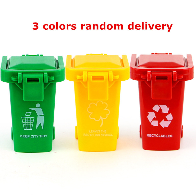 3 Trash Can Toy Garbage Truck Cans Original Color Mini Curbside Vehicle ...