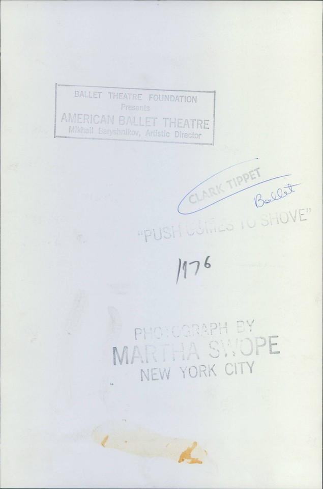 1976 Press Photo Ballet Dancer Clark Tippet in "Push Comes to Shove" | eBay