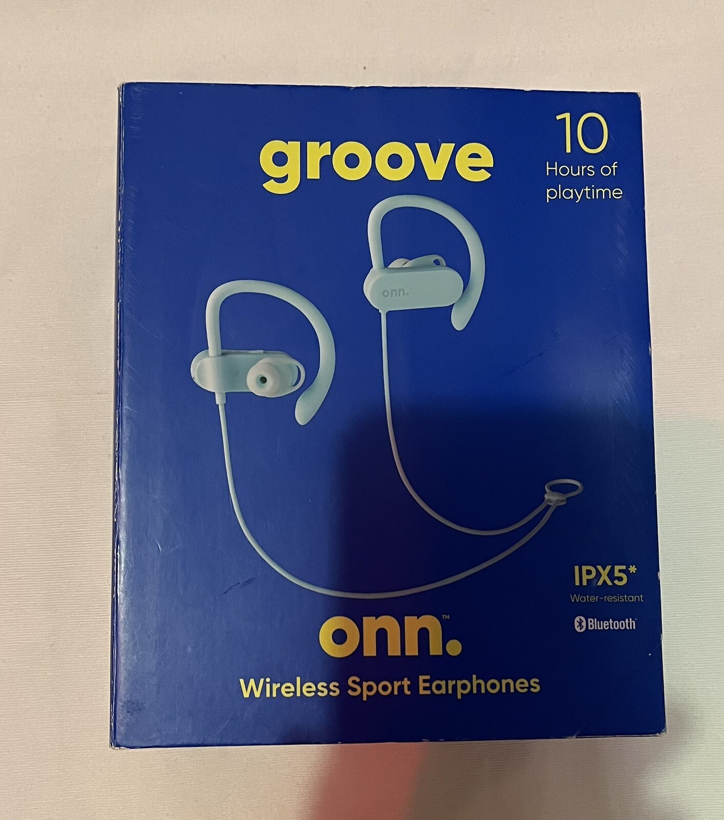 Onn Groove Wireless Sport Earphones 10 hours of playtime IPX5 Bluetooth ...