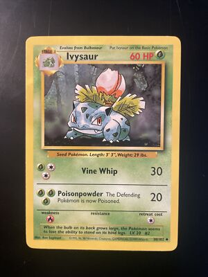 Pokémon TCG Base Set 30/102 - Ivysaur - Non-Holo - NM | eBay