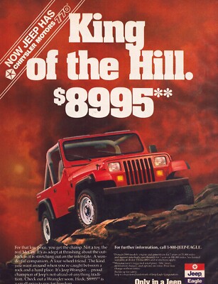 1989 Jeep Wrangler Magazine Print Ad | eBay