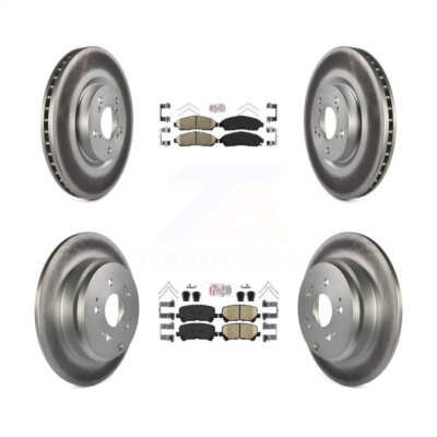 For Honda Pilot Acura MDX Front Rear Integrally Molded Pad Coat Brake ...