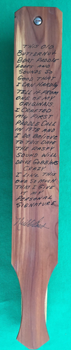 Signed Neil Cost & Dick Kirby Hand Made Turkey Box Call Boat Paddle ...