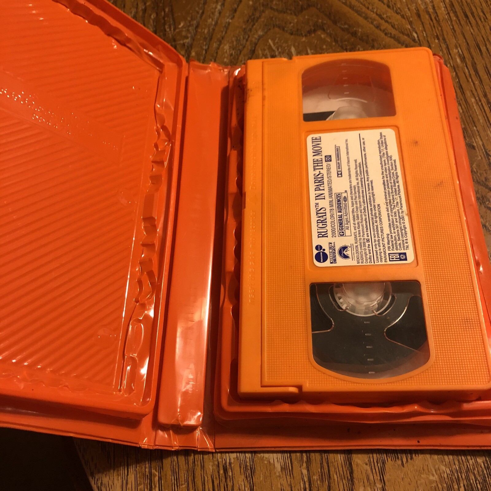Rugrats in Paris The Movie Orange VHS Tape | Grelly USA