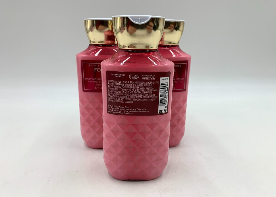 Bath & Body Works Forever Red 24 Hr Daily Nourishing Body Lotion S/3 ...