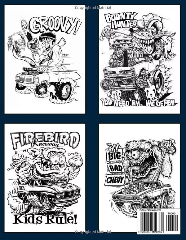 Rat Fink Coloring Book: +30 Vivid High-Quality Illustrations of Rat ...