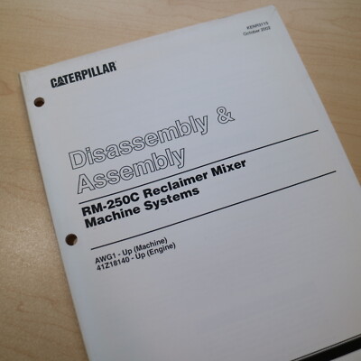 CATERPILLAR RM-250C Reclaimer Mixer Machine Systems Service Manual shop ...