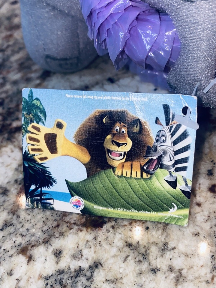 Gloria Hippo Nanco Plush Purple Ruffle Collar Lei Dreamworks 9” Doll ...