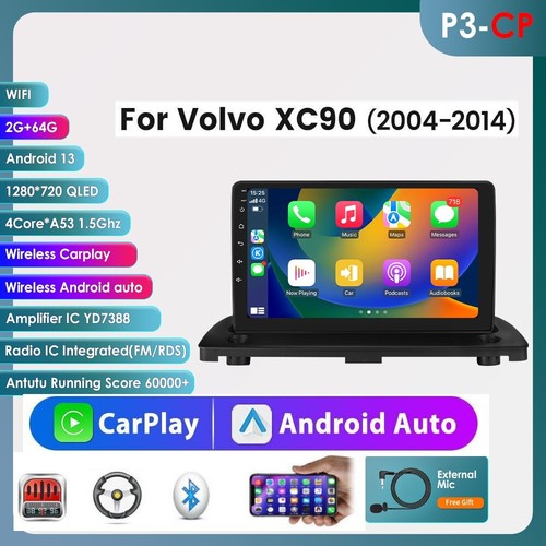 2+64G For Volvo XC90 2004-2014 Android13 Apple Carplay Car Radio Stereo ...