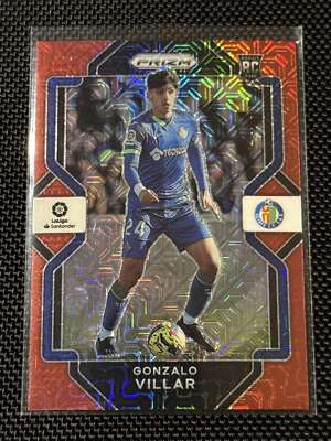 2022-23 Panini Prizm La Liga #201 Gonzalo Villar Rookie Red Mojo Prizm ...