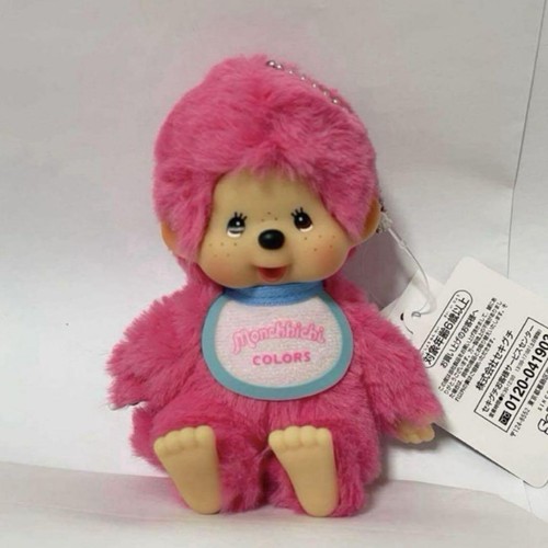 Monchhichi Colors Berry Pink Keychain | eBay