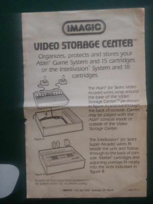 Vintage IMAGIC Video Storage Center ATARI Game System Organizer ...