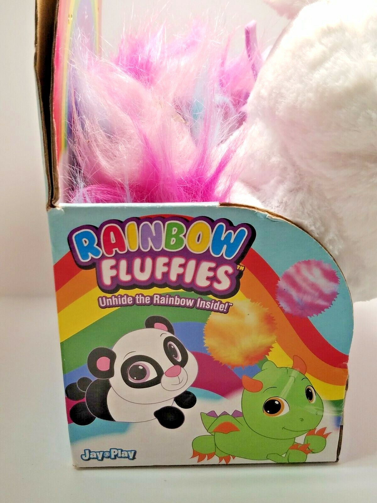 RAINBOW FLUFFIES 12" INCH PLUSH UNHIDE THE RAINBOW INSIDE UNICORN NEW ...