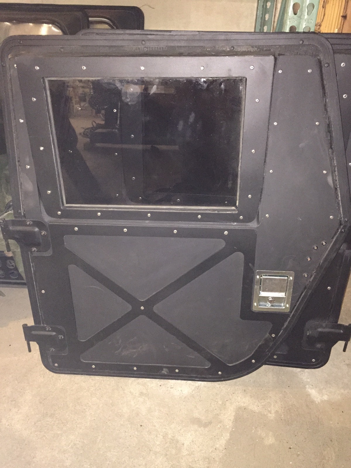 4 GREY 3/8" GREY TINTED LAMINATED M998 HUMVEE X-DOOR WINDOW REPLACEMENT ...
