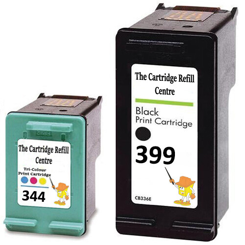 Refilled Ink For HP 339 Black + HP 344 Colour Inkjet Cartridges | eBay