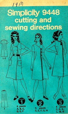 Simplicity 9448 Sewing Pattern Misses Asymmetrical A-line DRESS 14 | eBay