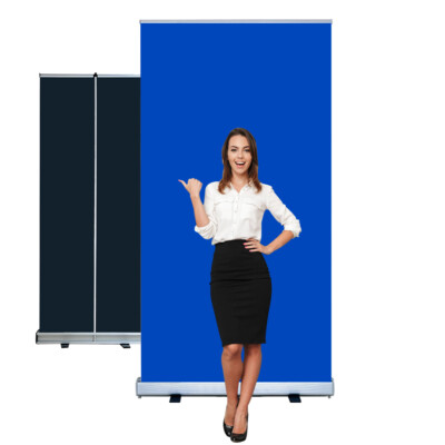 Blue Large Retractable Backdrop Stand for Video Photographi Streaming ...