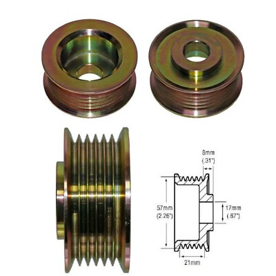 Alternator Pulley 6 Groove for Jaguar 104210-1470 1471 5360 5361 5362 ...