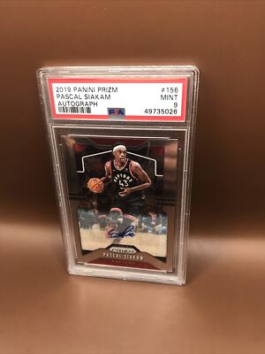 2019-20 Prizm Pascal Siakam Base Autograph Auto #156 PSA 9 MINT Raptors ...