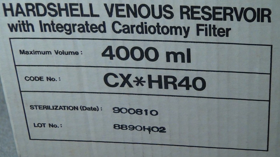 Terumo 4000ML HardShell Venous Reservoir CX-HR40 For Capiox SX ...