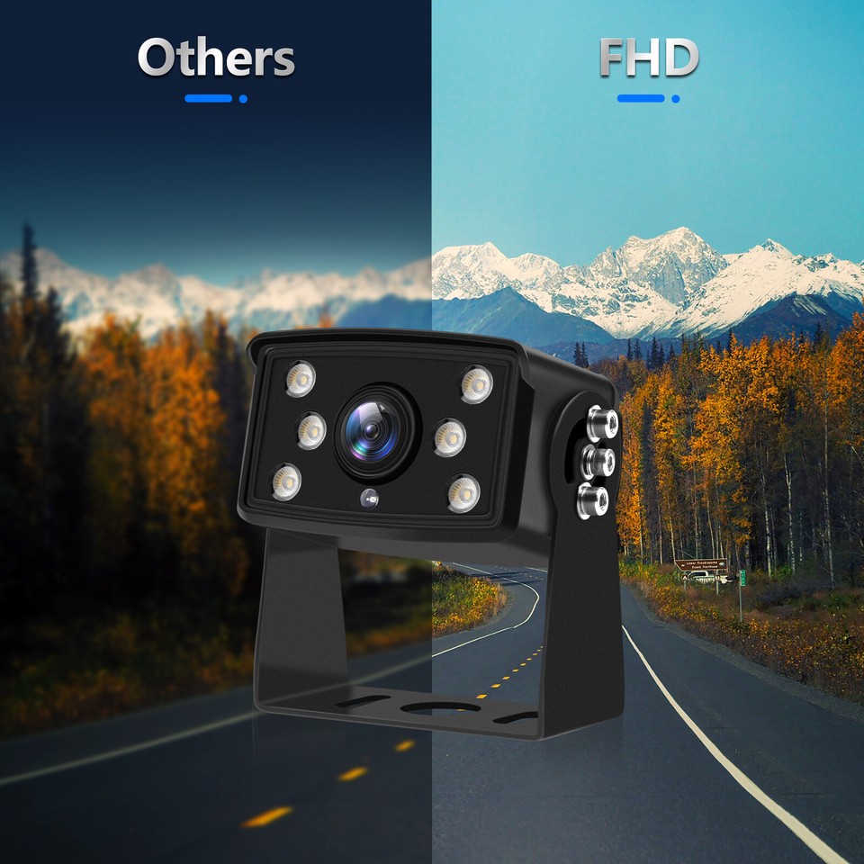 Wire Rear View Backup Camera Night Vision System+9" Monitor For RV ...